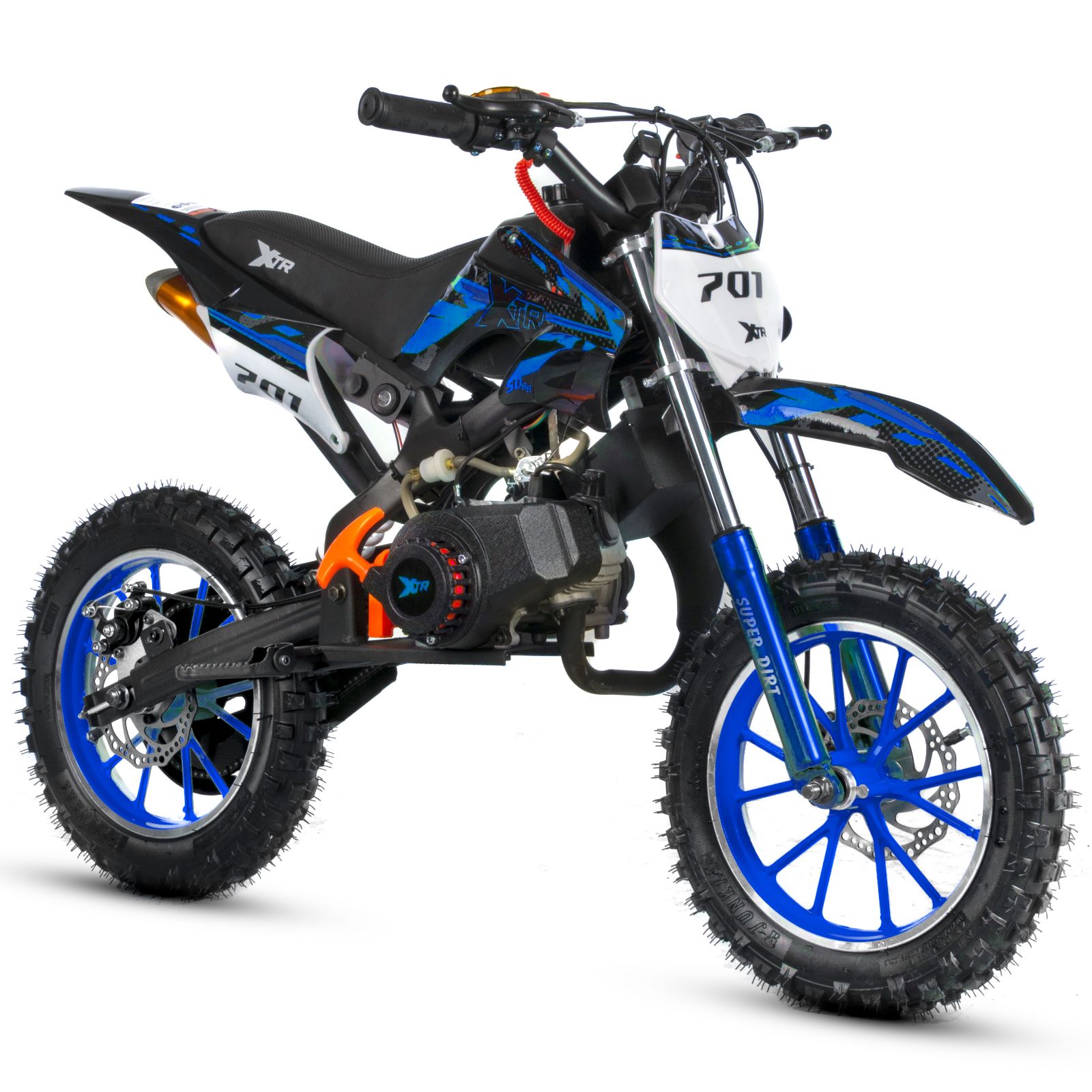 MINI KROSSIKAS 50CC SININE ELEKTRI STARTER - Wõro Moto